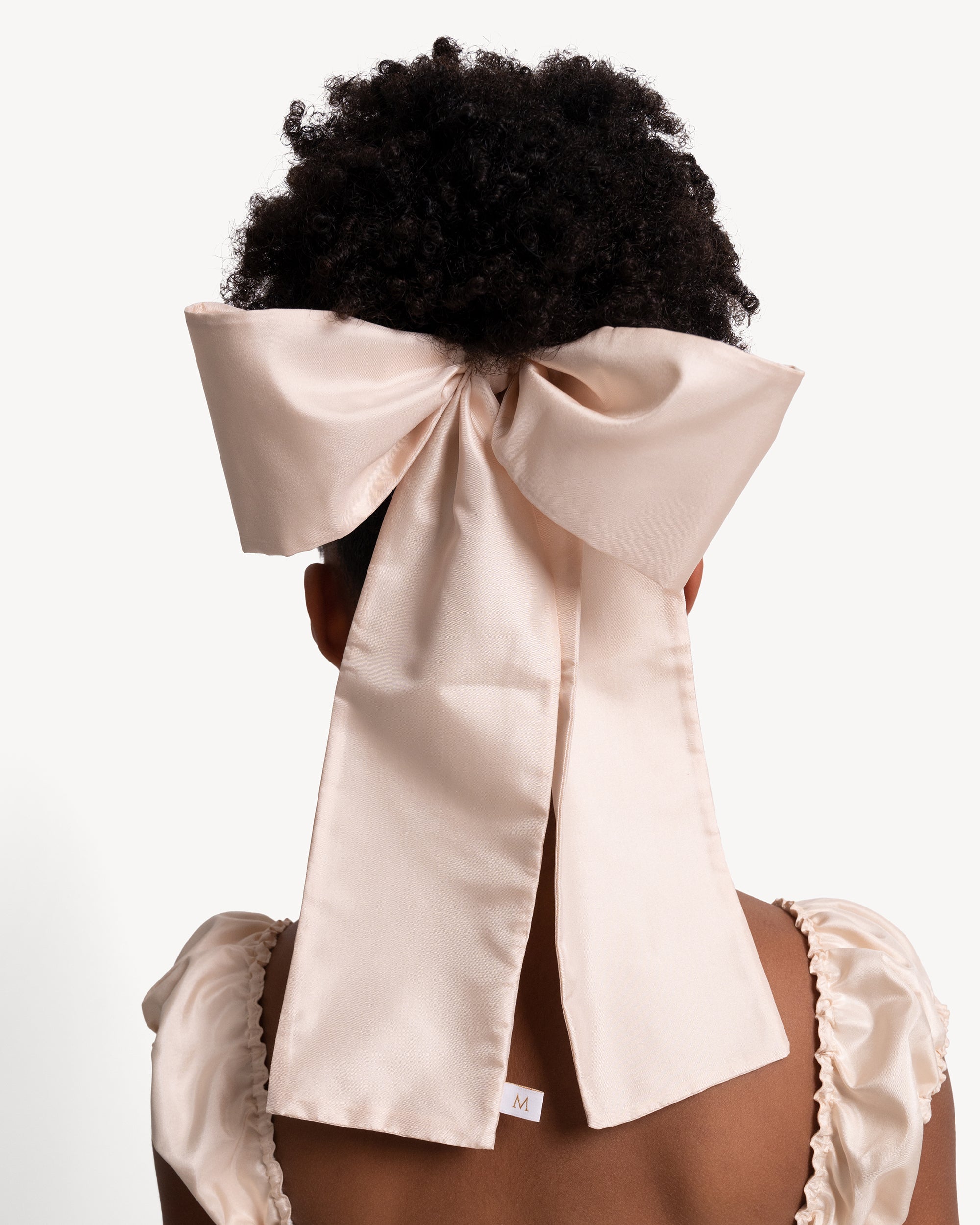 Silk Hair Bow in Frappé